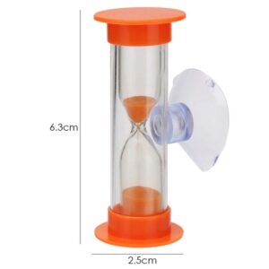 Hourglass Plastic Glass Desktop Ornament Shower Timer for Kids Rotatable with Suction Cup Mini Time Reminder Time Funnel(2 Minute,Blue)