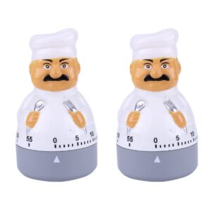 2pcs cook timer kitchen timer cartoon cooking timekeeper digital kitchen timer electric timers cooking cartoon wind up kitchen timer kids food white reminder manual plastic student