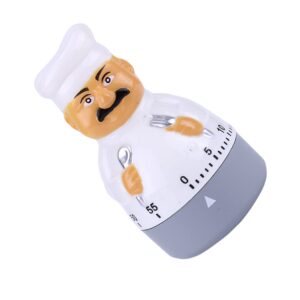 2pcs Cook Timer Kitchen Timer Cartoon Cooking Timekeeper Digital Kitchen Timer Electric Timers Cooking Cartoon Wind up Kitchen Timer Kids Food White Reminder Manual Plastic Student