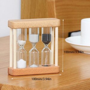 Sand Timers 1/3/5 Minute Brushing Timer Hourglass Visual Timer for Kids, Tooth Brushing Sand Timer Kitchen Timer Time Out Timer for Time Management in Games Cooking (White Black)