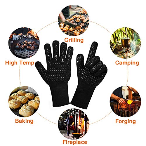 Digital Instant Read Meat Thermometer, Stainless Steel oven thermometer. Non Stick Candy Thermometer. Food Thermometer for Kitchen Cooking, Outdoor BBQ Grilling! Includes 1472°F Heat Resistant Gloves!