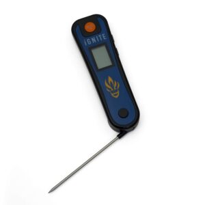 Ignite Instant Read Thermometer - Push Button FLIP-Out Design- Digital Thermometer for Kitchen, Outdoor Cooking, BBQ, and Grill!