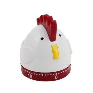 uxcell 2.4x2.4x2.8-inch 60-minutes mechanical kitchen cartoon chicken timer durable plastic