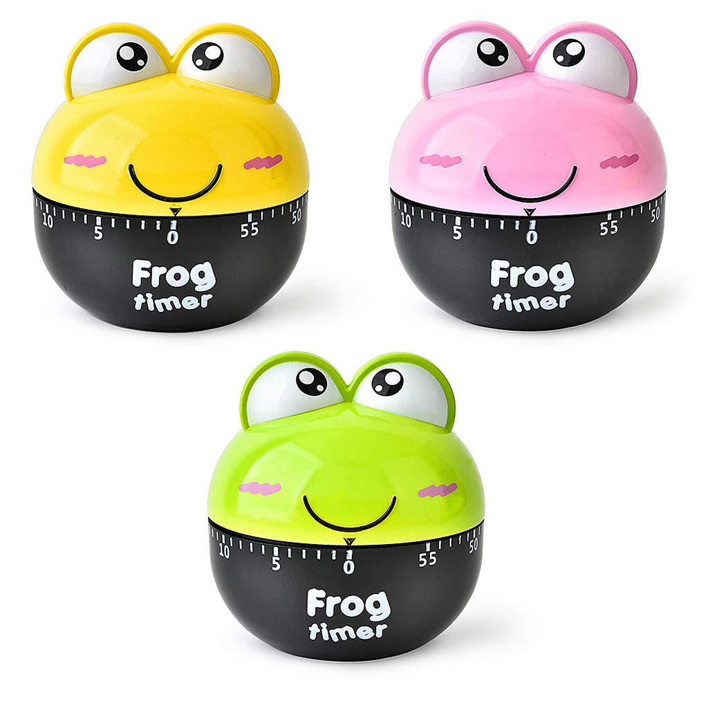 MEIYIN Cartoon Frog Timer Cooking Mechanical Alarm Sleep Reminder Clocks Kitchen Supply