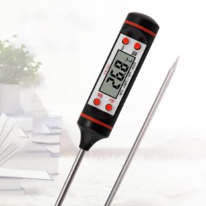 narutosak Meat Thermometer Digital Instant Read for Grilling Kitchen Cooking for Candy Thermometer for Outdoor Black