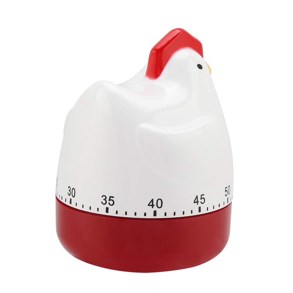 Digital Clocks Rooster Timer Mechanical Chicken Shaped Novelty Kitchen Timer 60 Mins Cooking Timer Alarm Reminder for Cooking Baking Digital Timer