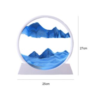 FEMUN,Hourglass,Sand Art Liquid Motion,Sand Timer,Moving Sand Art,Quicksand Decor,Sand Clock,Glass Hourglass-Can be Used in Living Room, Bedroom, Kitchen, Study, Reading Room, Classroom.