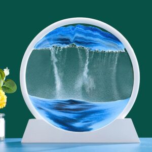 FEMUN,Hourglass,Sand Art Liquid Motion,Sand Timer,Moving Sand Art,Quicksand Decor,Sand Clock,Glass Hourglass-Can be Used in Living Room, Bedroom, Kitchen, Study, Reading Room, Classroom.