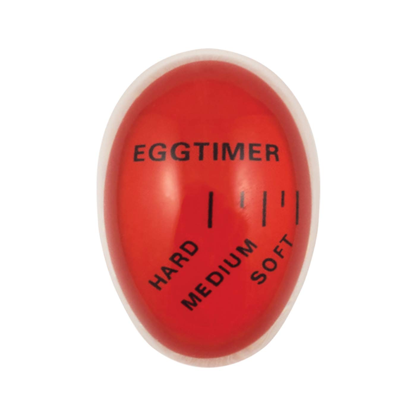 HIC Harold Import Co. HIC Perfect Timer, Heat-Sensitive Color Indicator for Easy Soft, Medium and Hard-Boiled Eggs, 2.25 x 1.25-inches, Red