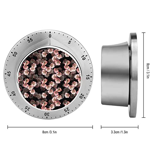 Kitchen Timer Flower Classroom Timer Stainless Steel Countdown Timer with Magnetic Backing