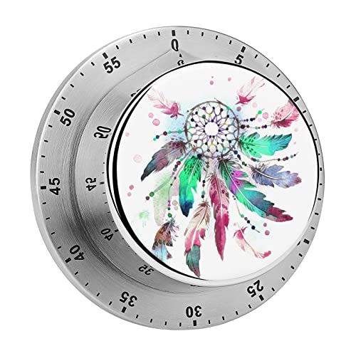 Kitchen Timer Dreamcatcher Classroom Timer Stainless Steel Countdown Timer with Magnetic Backing