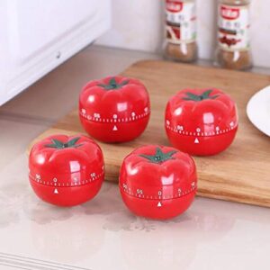 Tomato Mechanical Kitchen Timer, Cute Timers 60 Minutes Kitchen Timers Cooking Timer Clock Loud Alarm Counters Manual Timer Mother Wife Kitchen Gift 5.5x7.2cm (Red)