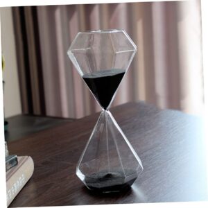 STOBOK Hourglass Desktop Clock Glass Multifunction Timer Gift Triangle Chic to Rotate Accessories Liquid Sand Clock Child High Borosilicate Glass Decorative Sand Decorate Sports