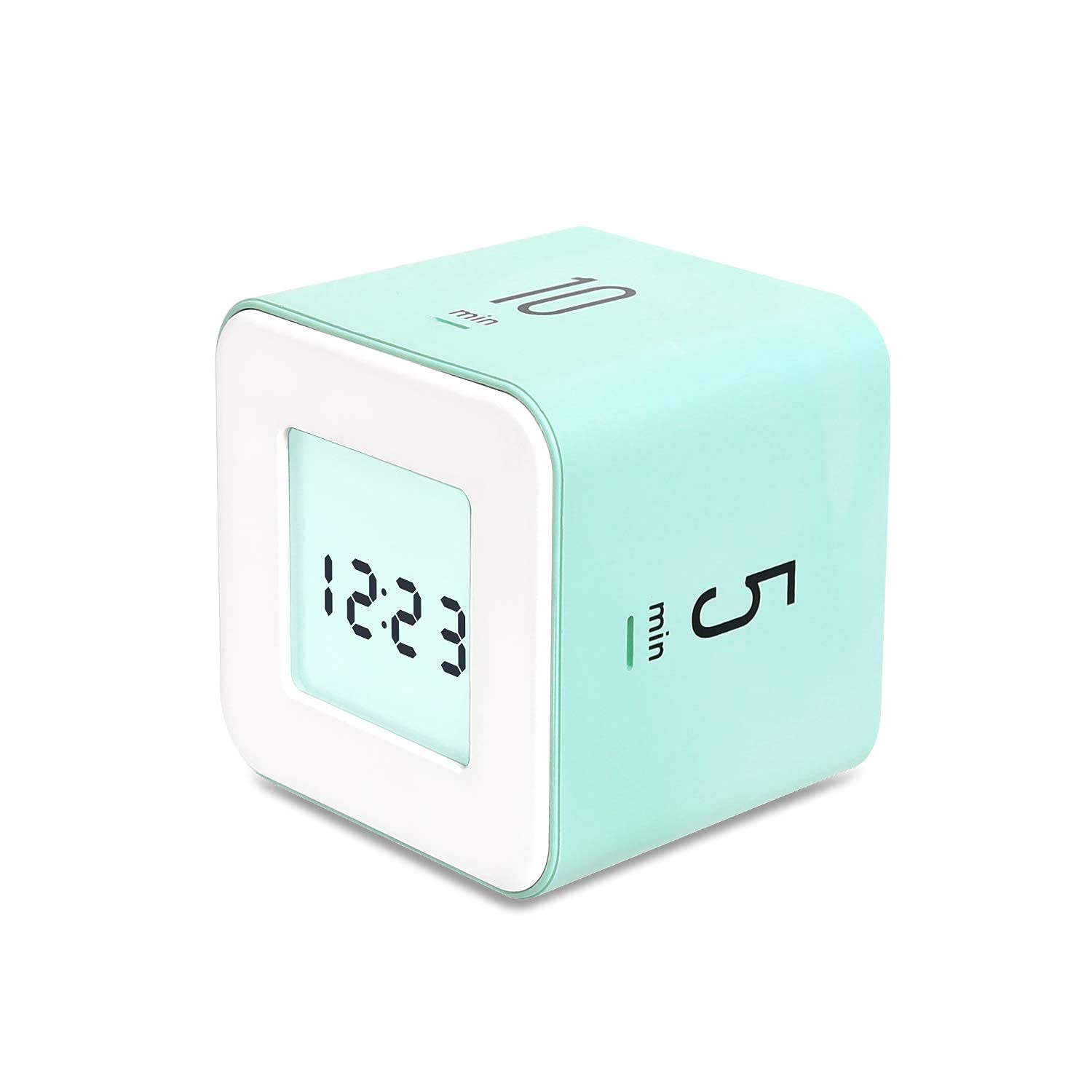 mooas Multi Cube Timer Violet(5,10,20,30 Minutes) & Mint (1,3,5,10 Minutes) Bundle,Clock & Alarm, Time Management, Time for Studying, Cooking and Workout, Kids Timer