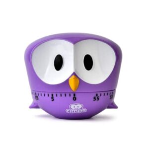 Hemoton 60-Minute Kitchen Timer Owl Shape Mechanical Kitchen Timer Manual Timer Kids Cooking Timer Reminder (Random Color)