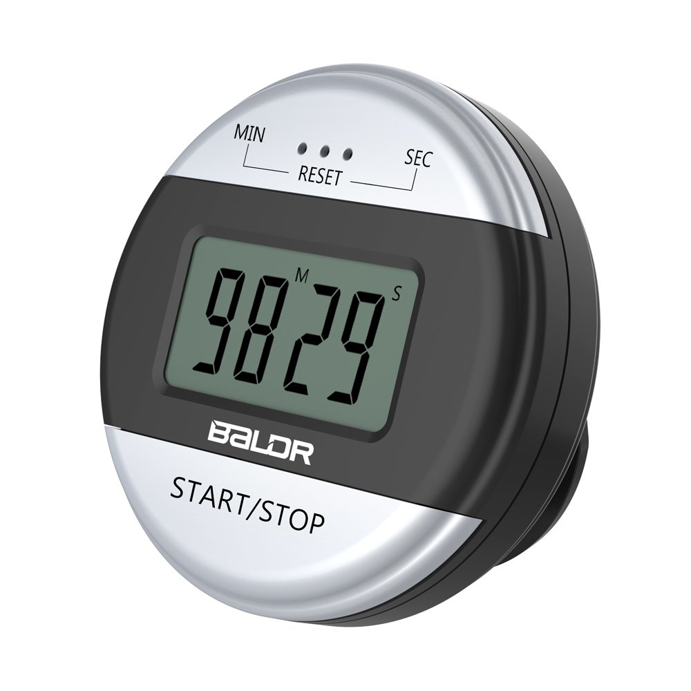 BALDR Digital Timer, Kitchen Timer with Magnetic Back, Easy Setting by Seconds, Count Down Timer for Exercise