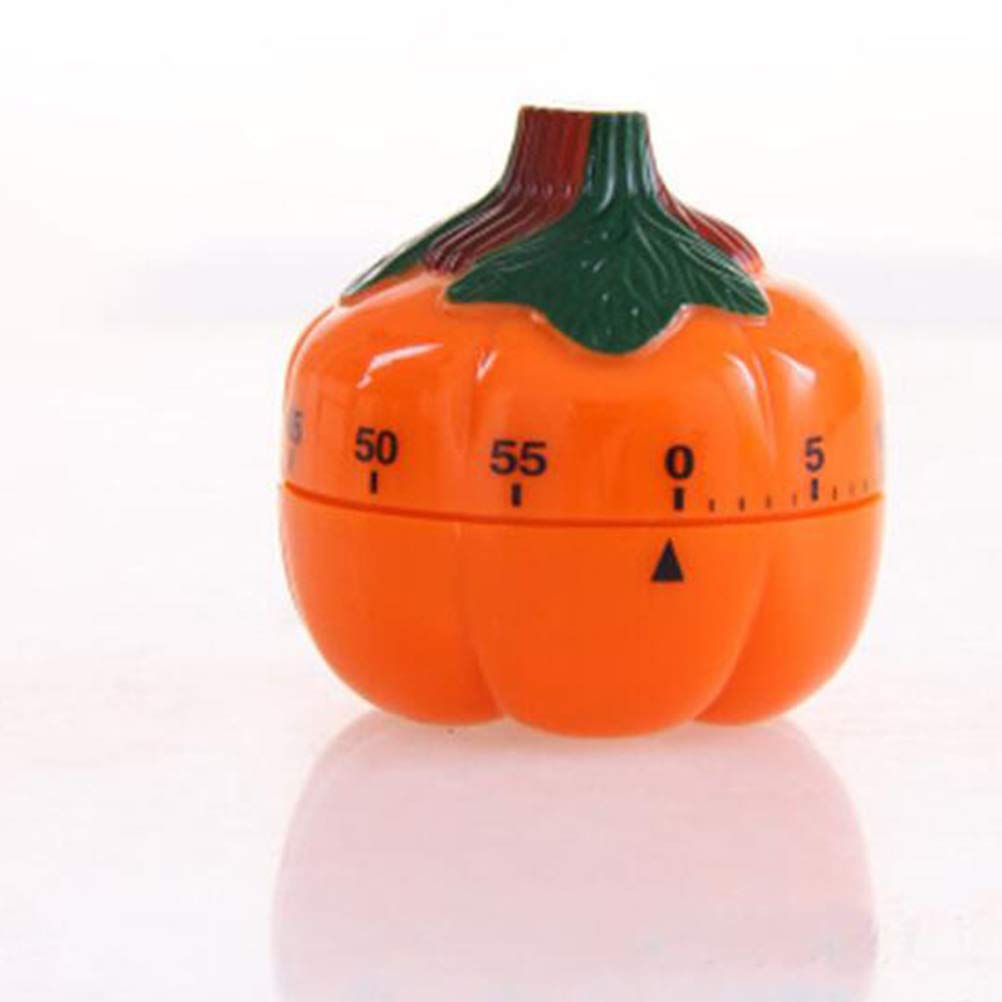 DOITOOL Kitchen Timer Creative Mechanical Timer Cute Pumpkin Timer Cooking Time Manager Baking Reminder Cooking Countdown Timer (Orange)