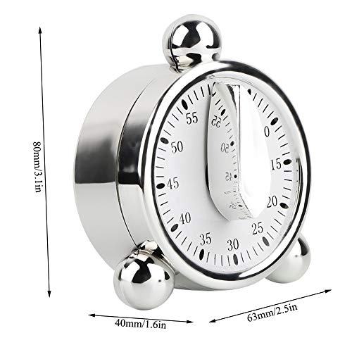 60minutes Kitchen Timer, Mechanical Timer Countdown Timer Kitchen Reminder, Cooking Timer Alarm Clock for Cooking Baking Washing Steaming, Manual Cooking Timer