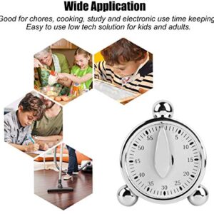 60minutes Kitchen Timer, Mechanical Timer Countdown Timer Kitchen Reminder, Cooking Timer Alarm Clock for Cooking Baking Washing Steaming, Manual Cooking Timer