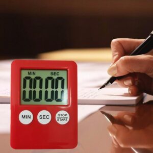 YiiLshaoqx Magnetic Square LCD Digital Timer Kitchen Cooking Countdown Alarm Clock Tools - Silver