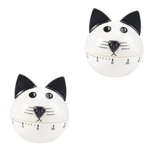 2 pcs kitchen timer egg boiler timer hour glass timer for mechanical timer wind up kitchen timer visual timer 60 minute countdown timer with alarm digital kitchen timer white