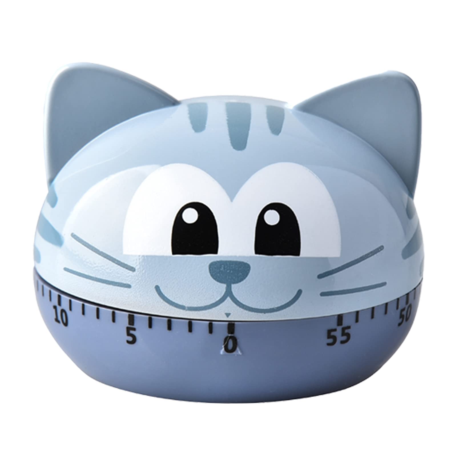 YuFanKits Kitchen Timer, Cartoon Animal Timer Mechanical 60 Minute ABS Portable, Countup Clock for Cooking Study Sport Class Cat