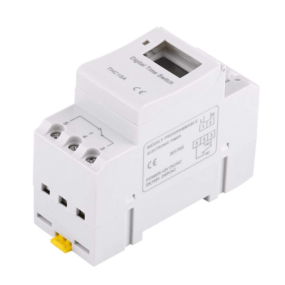 Digital Timer Switch, LCD Power Programmable Timer Time Switch Relay Time Control Switch Timer Digital Electronics General Purpose Timer Daily and Weekly Programs for Power Devices (110V)