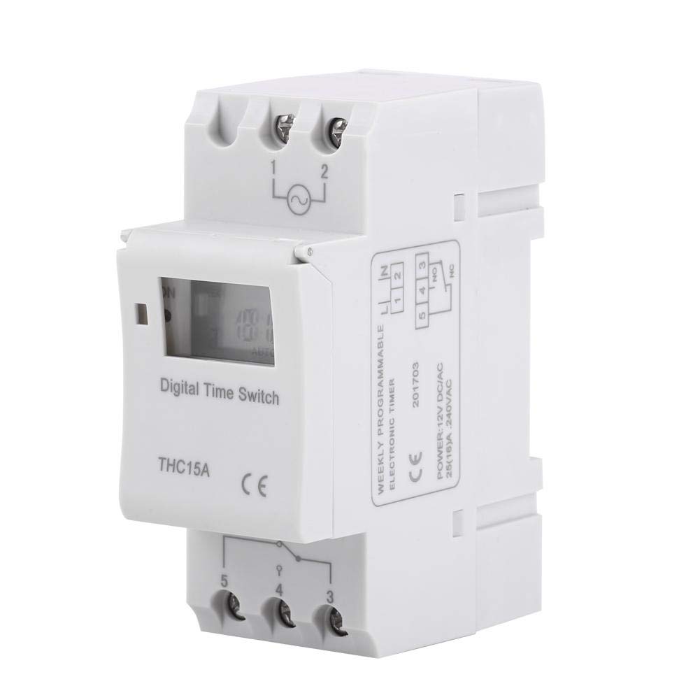 Digital Timer Switch, LCD Power Programmable Timer Time Switch Relay Time Control Switch Timer Digital Electronics General Purpose Timer Daily and Weekly Programs for Power Devices (110V)