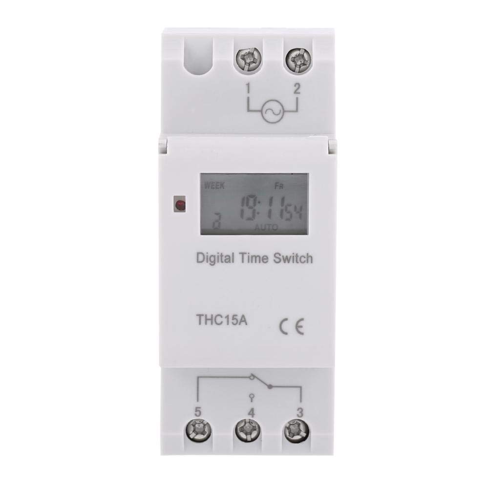 Digital Timer Switch, LCD Power Programmable Timer Time Switch Relay Time Control Switch Timer Digital Electronics General Purpose Timer Daily and Weekly Programs for Power Devices (110V)