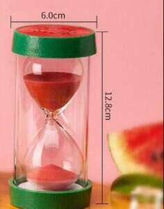 Colorful Fruit Hourglass Timer Sand Timer Sandglass Timer Sand Clock Timer for Games Classroom Home Office Kiwi Fruit 30mins