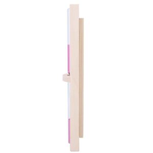 Biitfuu 15 Minutes Wooden Sandglass Timer Wall-Mounted Rotating Hourglass Timer Room Glass Sand Clock with Pink Sands for Sauna Room