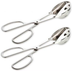 kebe 2-pack serving tongs for buffet party catering .thickening food serving tongs salad / cake / bread tongs kitchen tongs, stainless steel