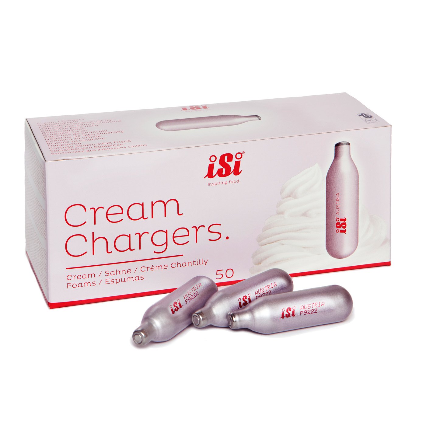 iSi North America 50-Pack Nitrous Chargers for Cream Whippers