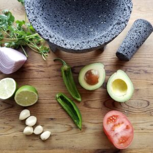 RSVP International Authentic Mexican Molcajete, 8.5" x 5", Natural Volcanic Stone