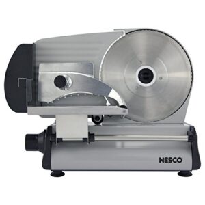 nesco stainless steel food slicer adjustable thickness, 8.7",silver