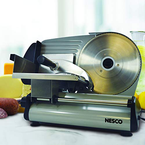 NESCO Stainless Steel Food Slicer Adjustable Thickness, 8.7",Silver