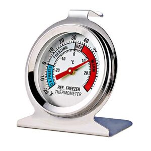 2 Pack Refrigerator Freezer Thermometer Large Dial Analog Thermometer