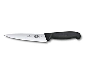 victorinox swiss army 5.2003.15-x8 fibrox straight chef's knife black 6 in