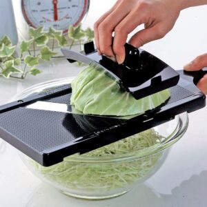 shimomura kihan 35950 slicer, julienne vegetables, cabbage, made in japan, wide, whole slice, 0.04 inch (1 mm) wide, tonkatsuya-san tsubamesanjo