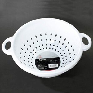 Chef Craft Select Plastic Deep Colander, 11x5 inch 5 quart, White