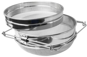 vivo stainless steel honey strainer double sieve, bee keeping equipment filter bee-v101h