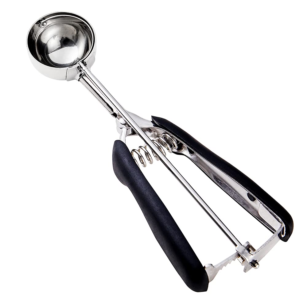 HOMURE H Cookie Scoop 2 Tablespoon, Size #40 Cookie Dough Scoop, 2 Tbsp/ 30 ml/ 1 oz Cookie Scoop for Baking, Spring-Loaded Scoop, 18/8 Stainless Steel, Comfortable Grip