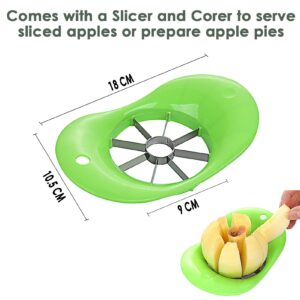 Apple Peeler, Pear Peeler with 8 Wedges Apple Slicer and Corer, Stainless Steel Blades Apple Cutter