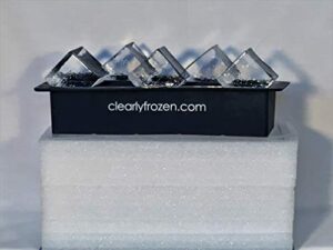 clearlyfrozen high capacity (10 x 2 inch) home clear ice cube tray/ice cube maker