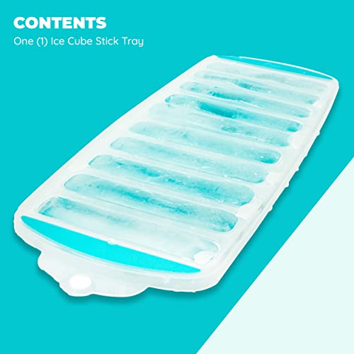 Jacent Resusable Silicone and Plastic Water Bottle Ice Cube Stick Tray, Easy Push & Pop Ice Cubes for Water Sports Bottle: 1 Pack