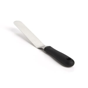 oxo good grips bent icing spatula, black/silver