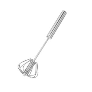 stainless steel whisks, hand push whisk blender semi-automatic whisk mixer egg milk beater milk frother rotating push whisk mixer for blending, whisking, beating & stirring (10 inches)