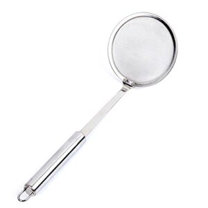 temchy hot pot fat skimmer spoon - stainless steel fine mesh strainer for skimming grease and foam