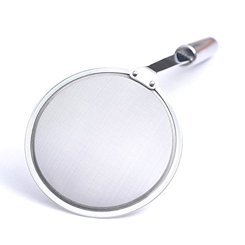 TEMCHY Hot Pot Fat Skimmer Spoon - Stainless Steel Fine Mesh Strainer for Skimming Grease and Foam