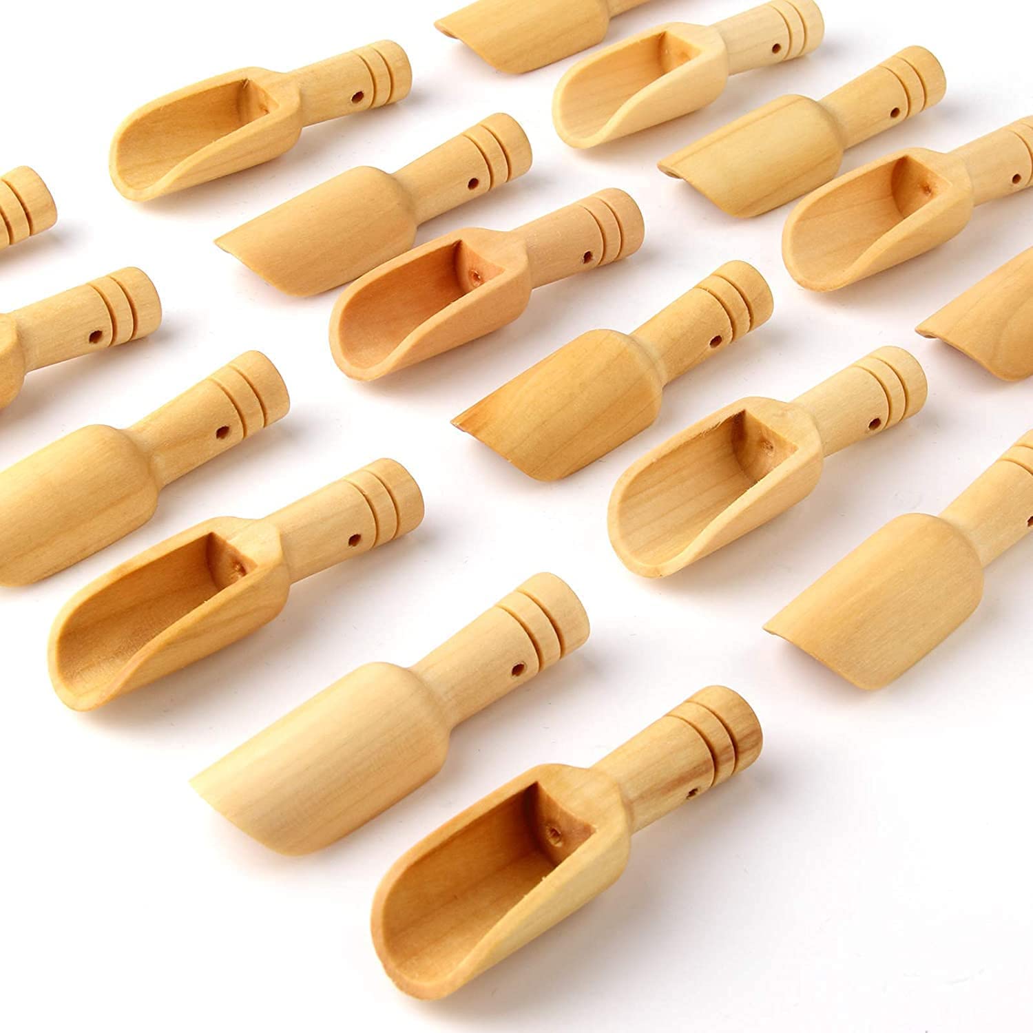 8pcs Mini Wooden Spoons，Mini Bamboo Spoons for Bath Salts, tea scoop, Washing Powder spoon，wooden candy spoon…